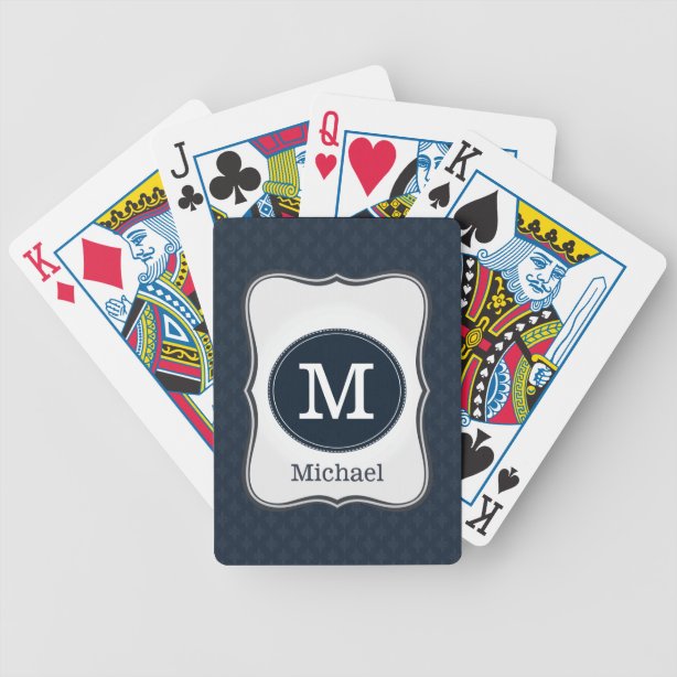 Dark Blue Playing Cards | Zazzle.ca