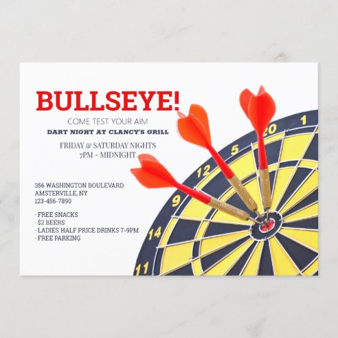 Darts Invitations | Zazzle CA