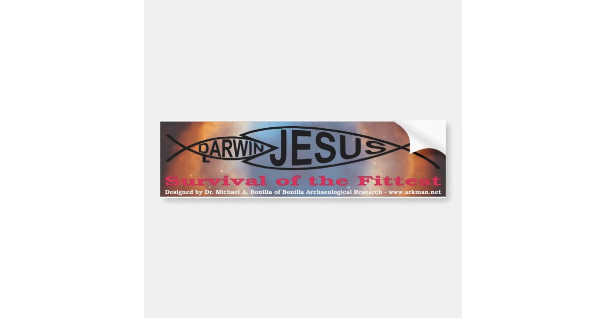 Darwin vs. Jesus bumper sticker | Zazzle