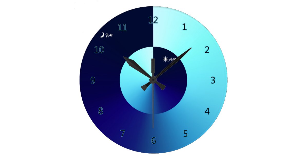 Day & Night Large Clock | Zazzle.ca