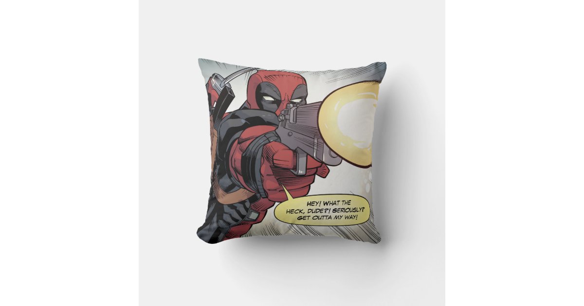 Deadpool Fires Back Throw Pillow | Zazzle