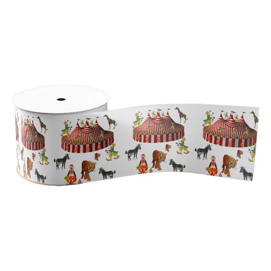 decorative ribbon circus grosgrain ribbon | Zazzle.ca