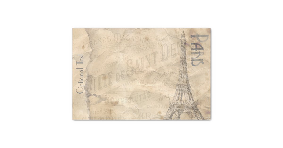 Decoupage Paper Paris Collage | Zazzle