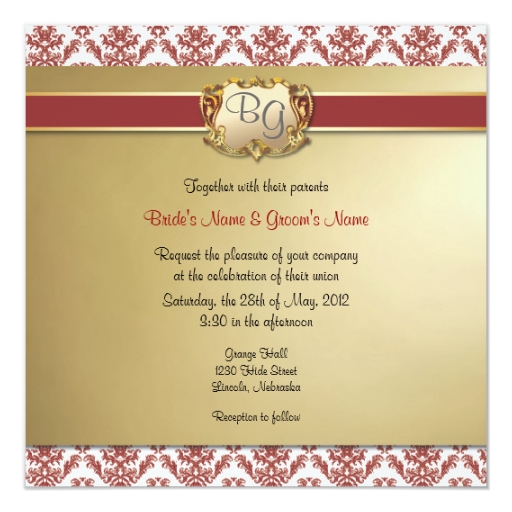 Red And Gold Wedding Invites, 4,000 Red And Gold Wedding Invitation ...