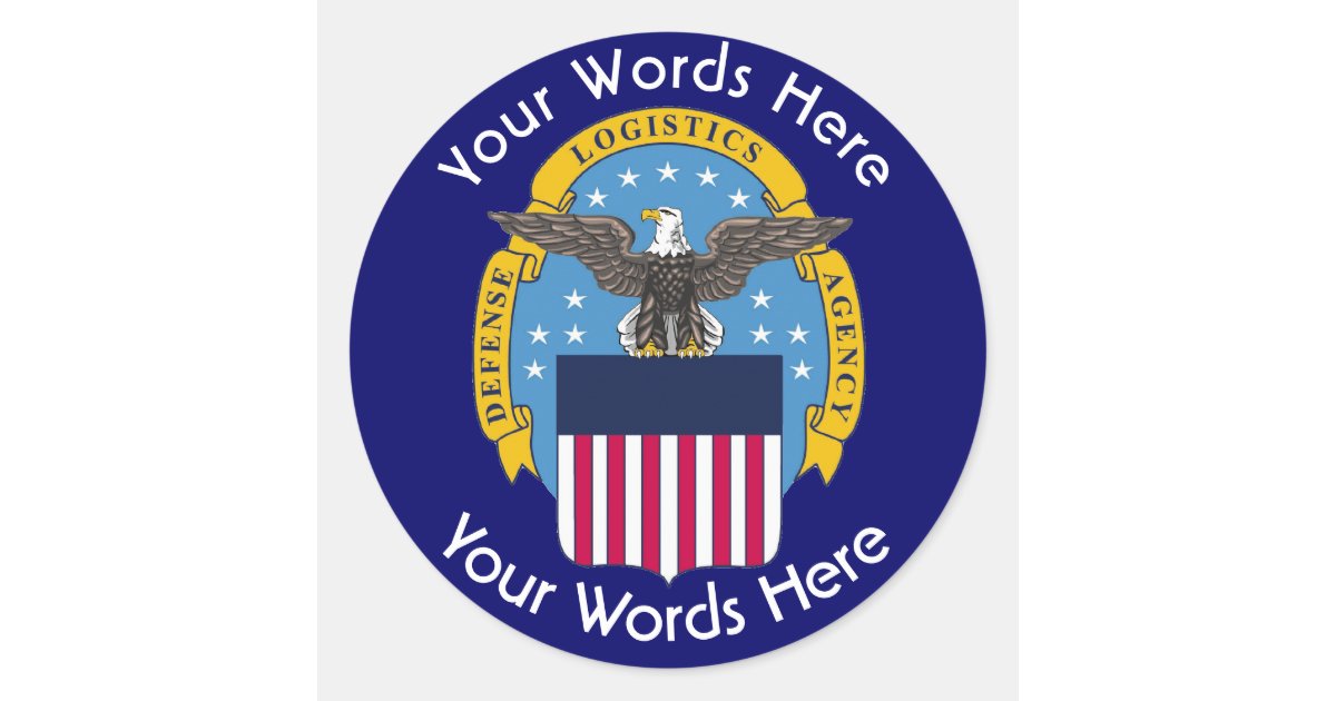 Defence Logistics Agency DIA Shield Classic Round Sticker | Zazzle