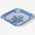 Delft Blue Birds floral French Country Chic Paper Plate | Zazzle