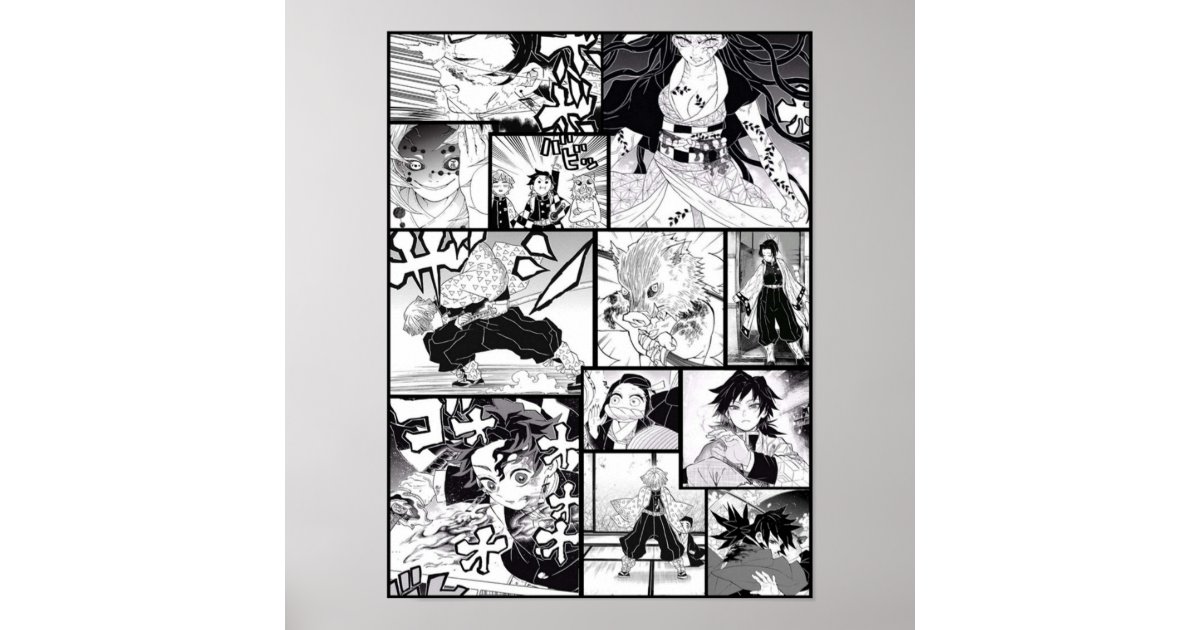 Demon Slayer Manga Panel Poster Zazzle