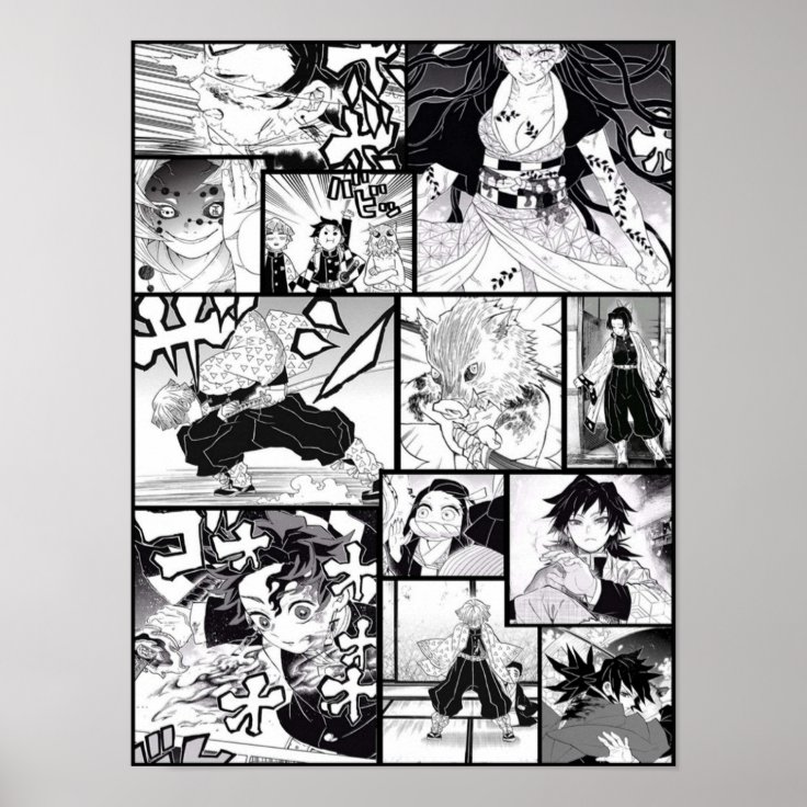 Demon Slayer Manga Panel Poster | Zazzle