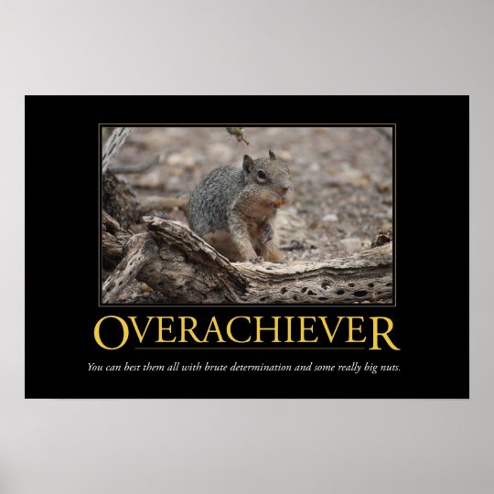 Demotivational Poster: Overachiever Poster | Zazzle.ca