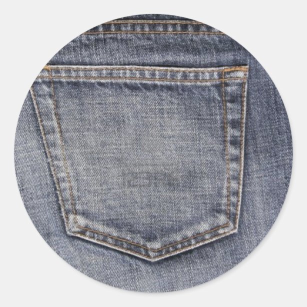 Blue Denim Stickers | Zazzle CA