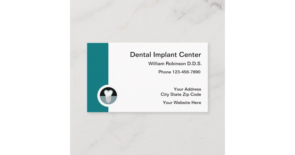 Dental Implants Appointment Template Business Card | Zazzle