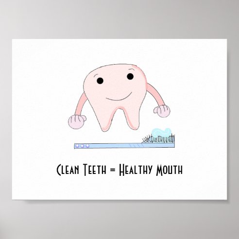 Brushing Teeth Posters, Prints & Poster Printing | Zazzle CA