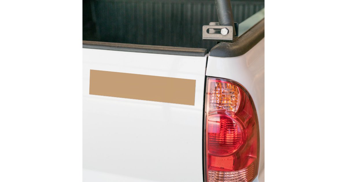 Design with a Brown Background and White Border Bumper Sticker | Zazzle