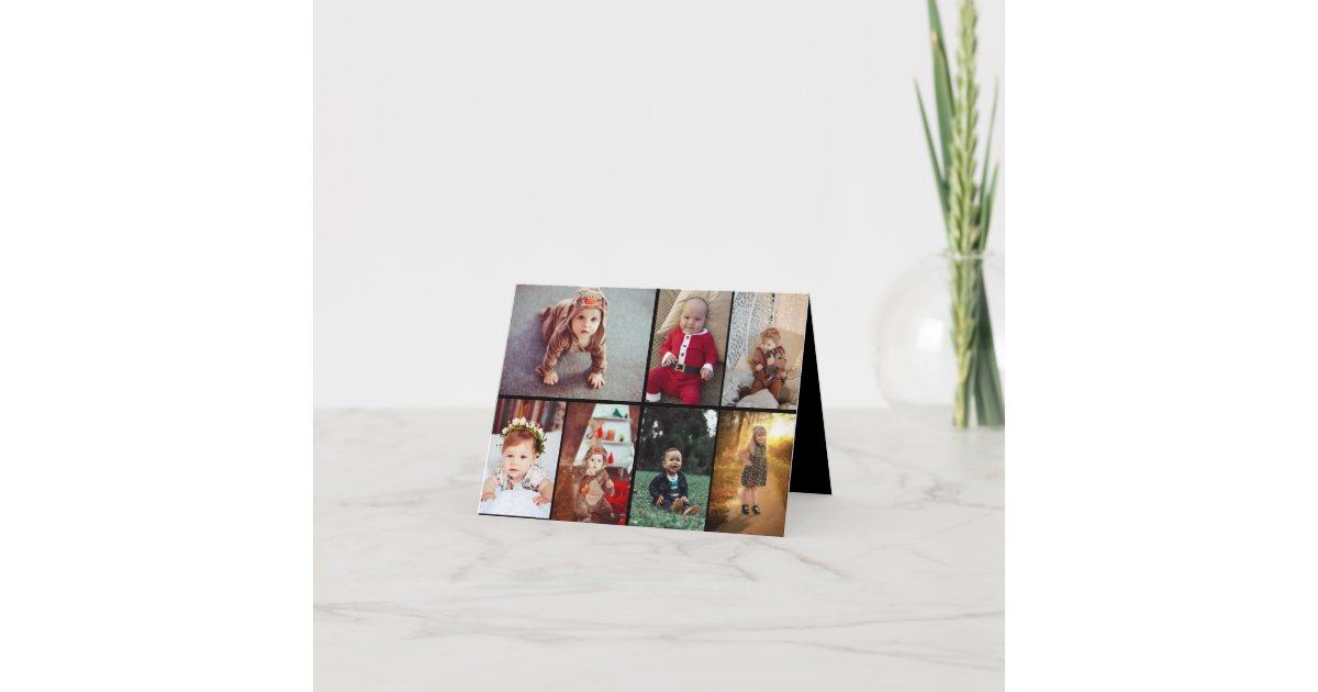 Design Your Own 7 Photo Collage Card | Zazzle