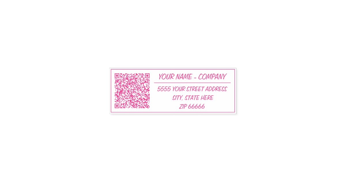 Design Your Own Address QR Code Stamp Example | Zazzle