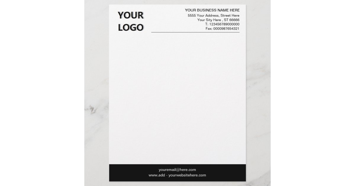 Design Your Own Custom Company Letterhead Template | Zazzle