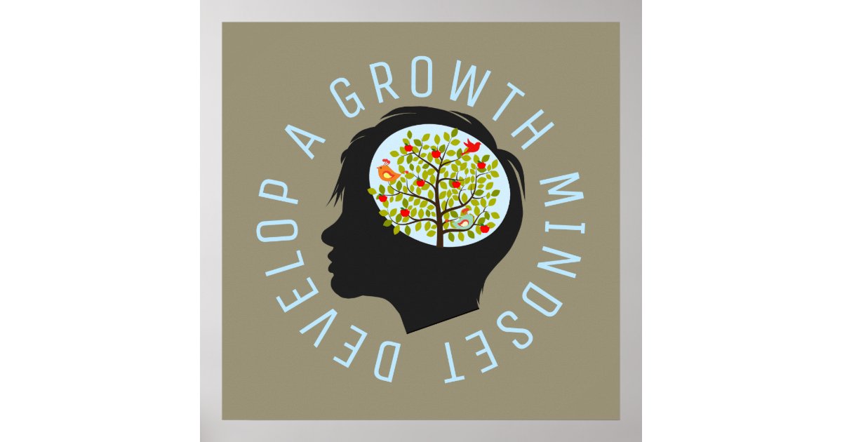 Develop A Growth Mindset Education Reform Poster | Zazzle
