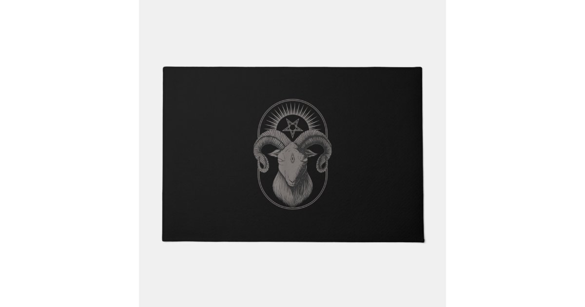 Devil Goat Pentagram Baphomet Satan Occult Satan Doormat | Zazzle