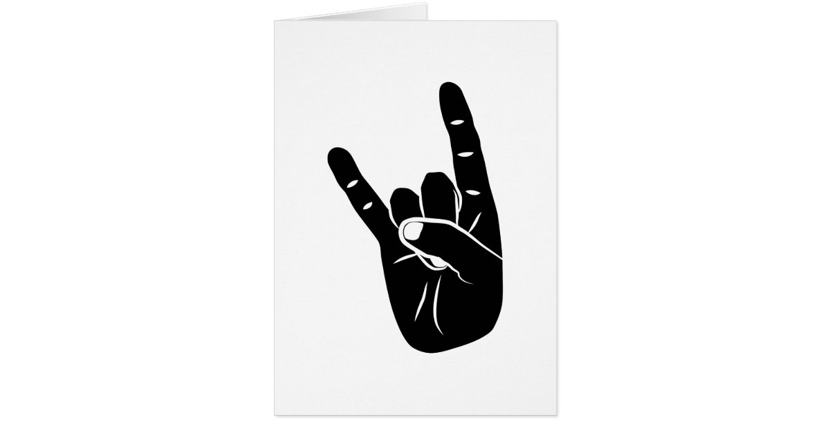Devil Horns sign language pictogram for rock music | Zazzle