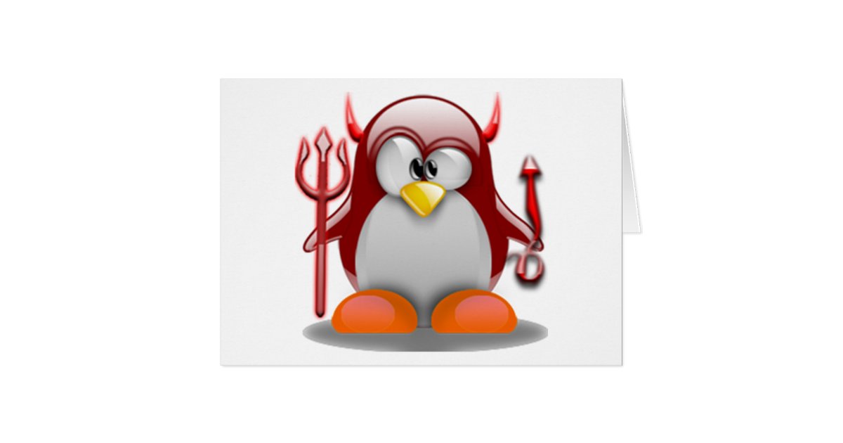 Devil Tux (Linux Tux) | Zazzle