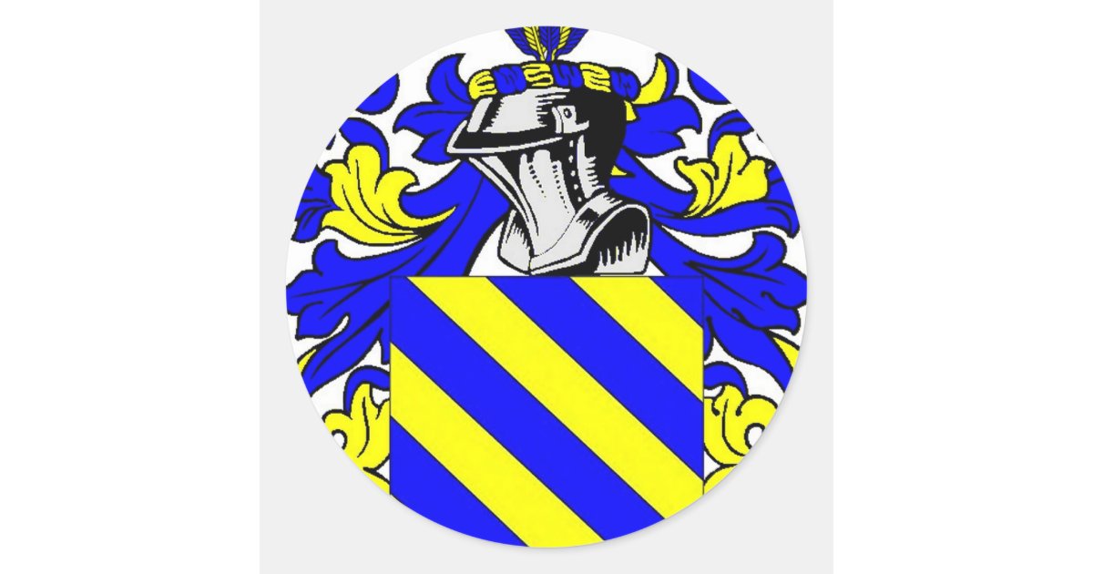 Diaz Coat of Arms Classic Round Sticker | Zazzle