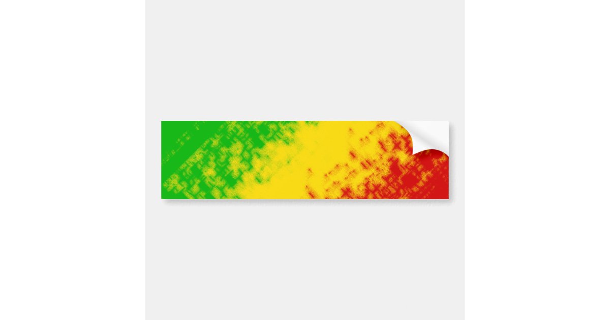 Digital Rasta Design Bumper Sticker | Zazzle