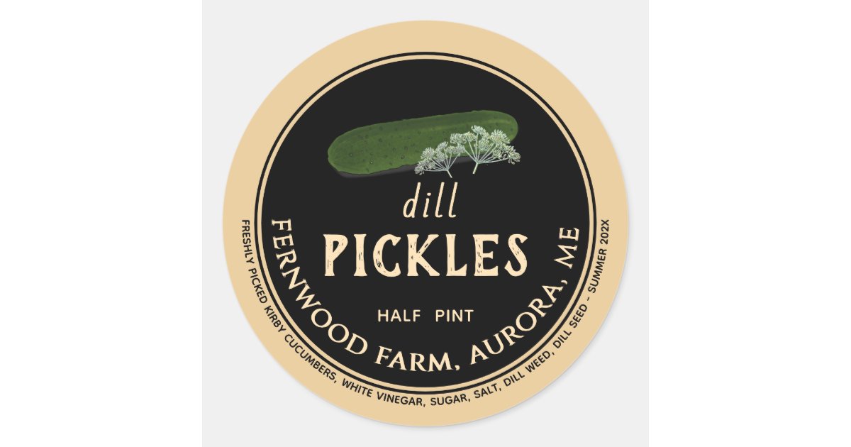 Dill Pickles Classic Round Sticker | Zazzle