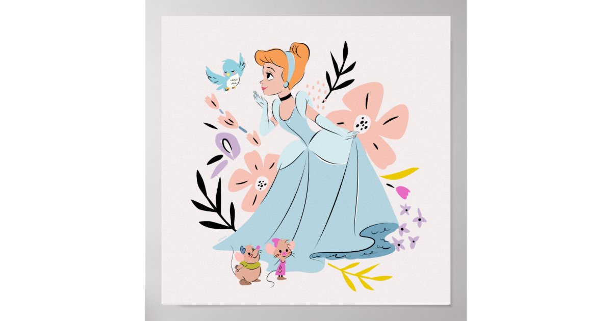 Disney Princess | Cinderella & the Animals Poster | Zazzle