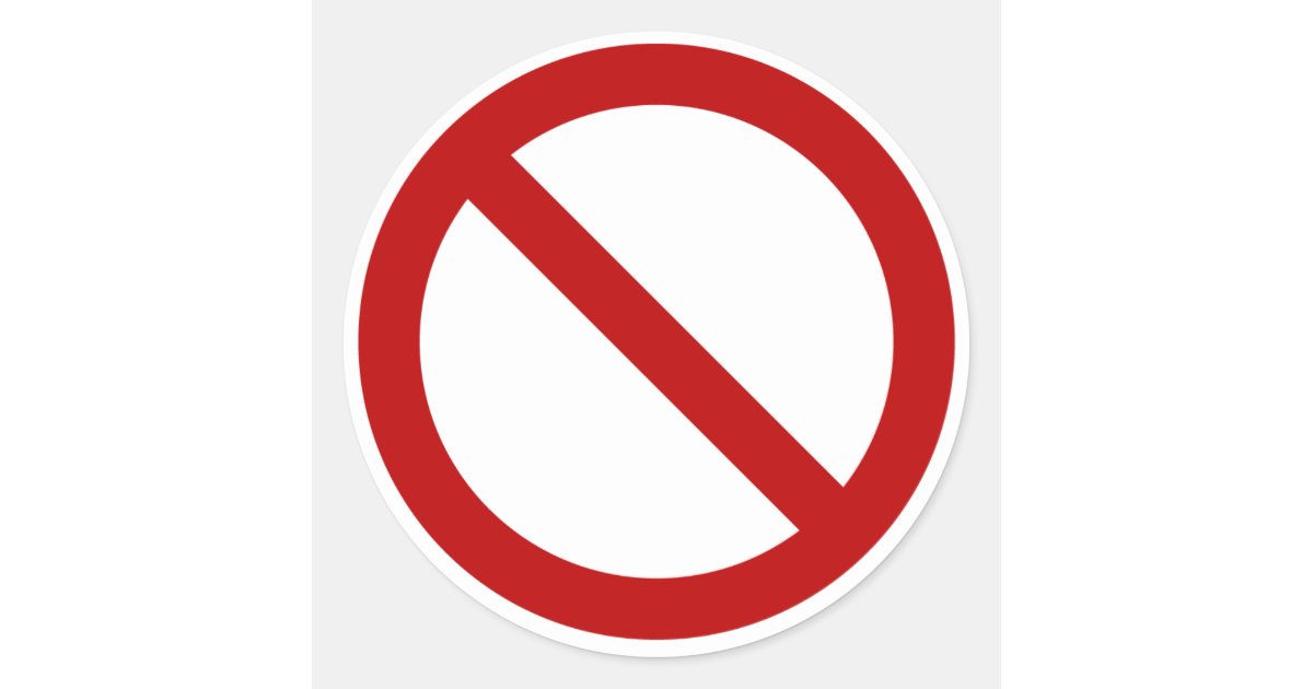 DIY "Ban" Sticker | Zazzle