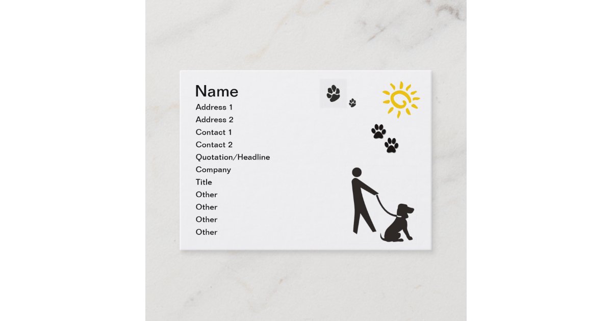 Dog Walking Business Card | Zazzle