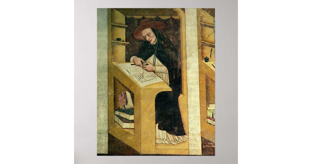 Dominican Monk at his Desk, from the Cycle of 'For Poster | Zazzle
