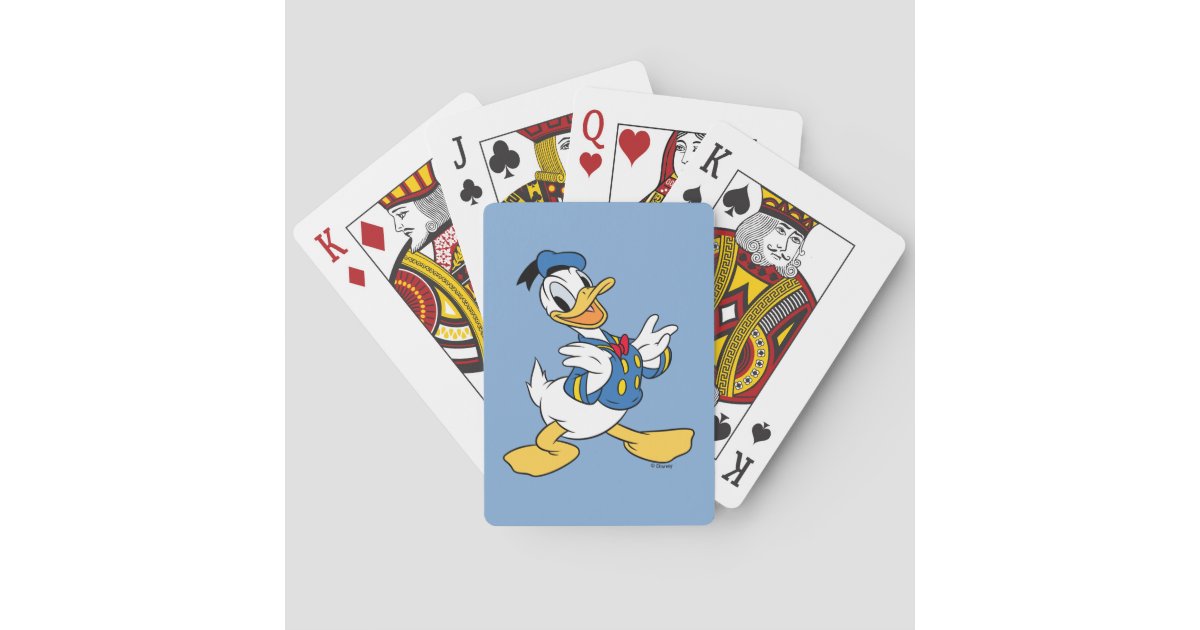 Donald Duck | Proud Pose Playing Cards | Zazzle