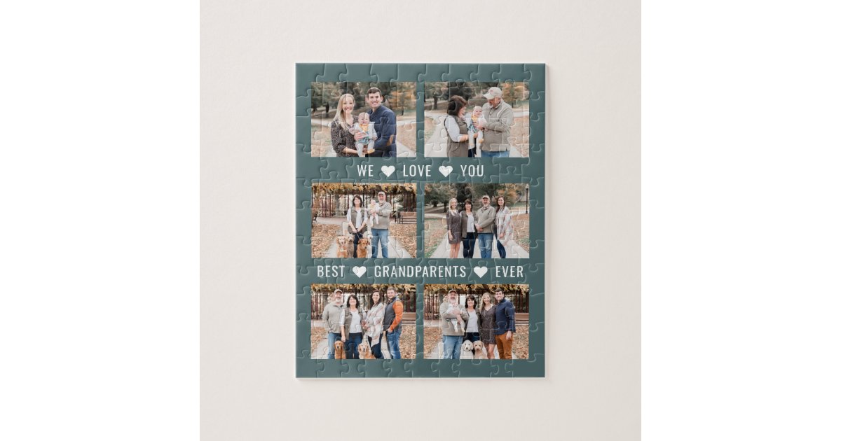 Double Captions Editable Colour Custom Photo Puzzl Jigsaw Puzzle | Zazzle