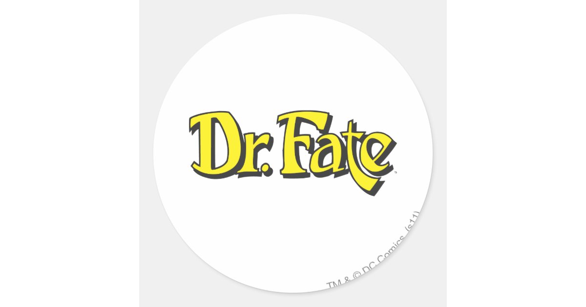 Dr. Fate Logo Classic Round Sticker | Zazzle