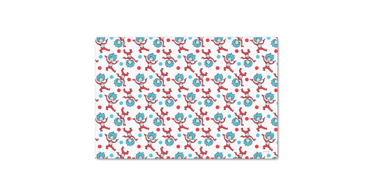 Dr. Seuss Thing One Thing Two | Twins Baby Shower Tissue Paper | Zazzle