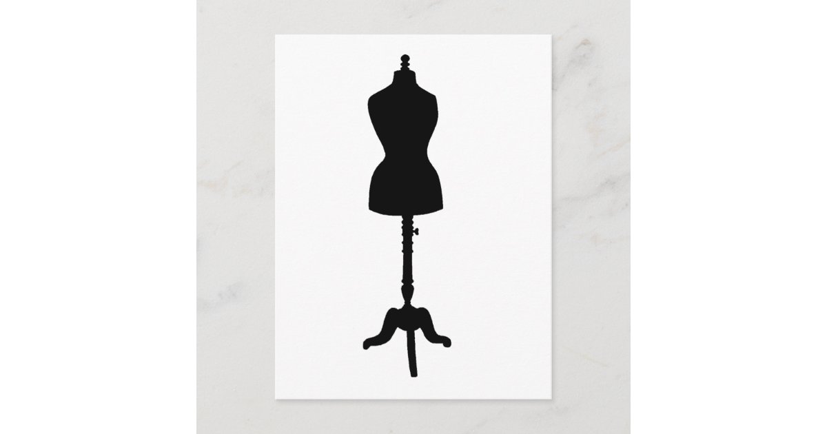 Dress Form Silhouette II Postcard | Zazzle