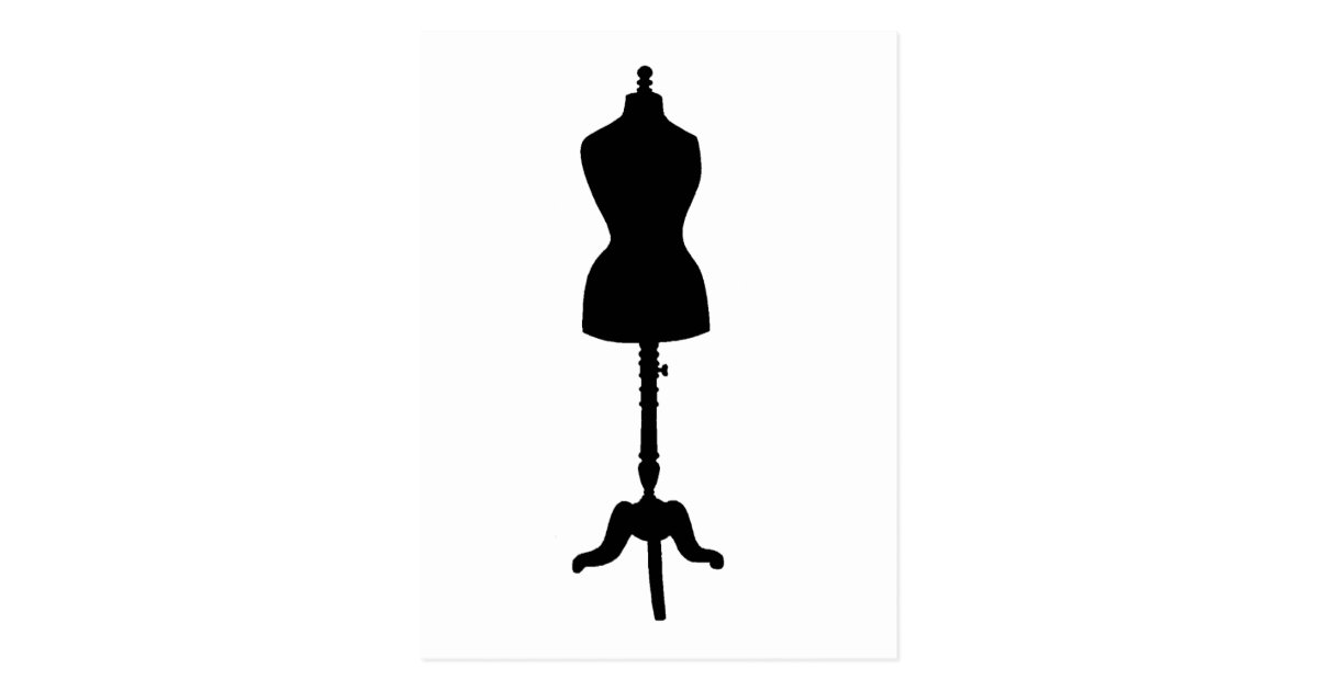 Dress Form Silhouette II Postcard | Zazzle.ca