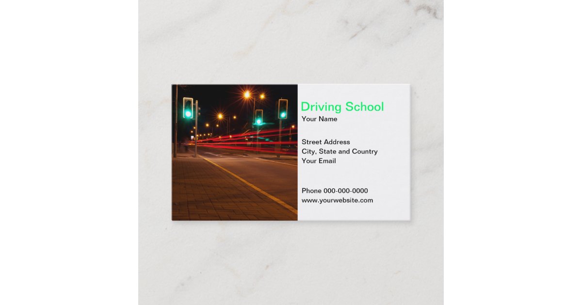 Driving School Business Card | Zazzle