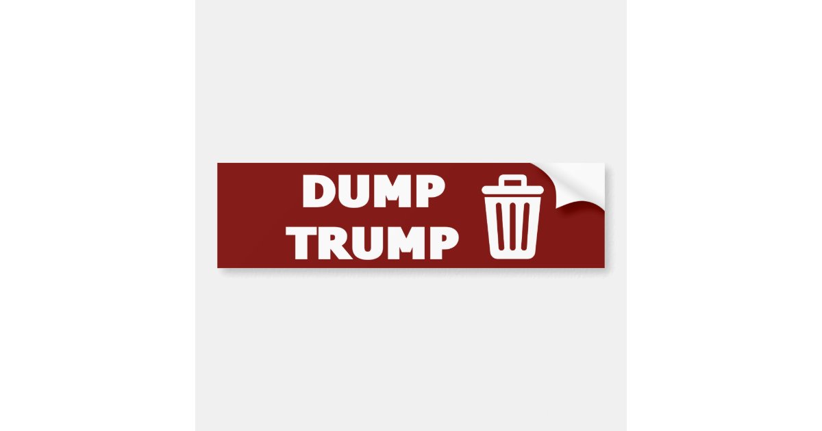 Dump Trump Bumper Sticker | Zazzle