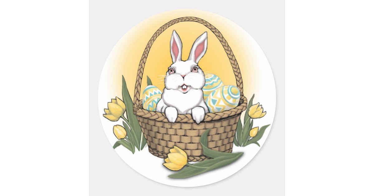 Easter Bunny Stickers Classic Easter Stickers | Zazzle