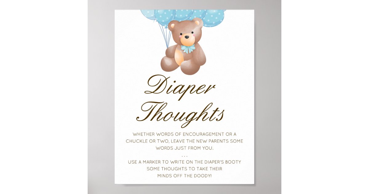 Editable Diaper Thoughts Sign, Late Night Diaper P Poster | Zazzle