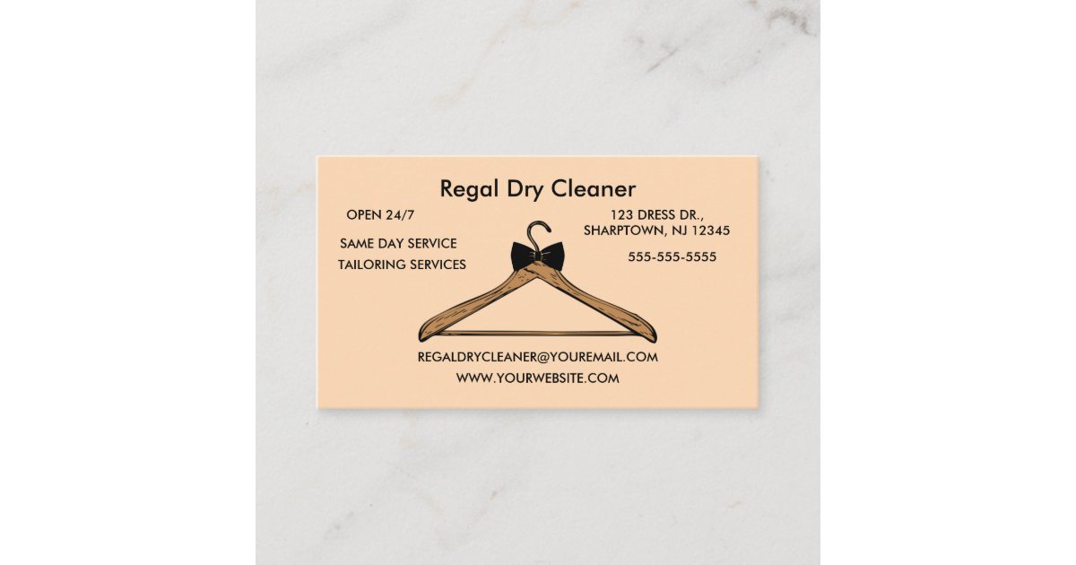 Editable Dry Cleaning Business Card | Zazzle