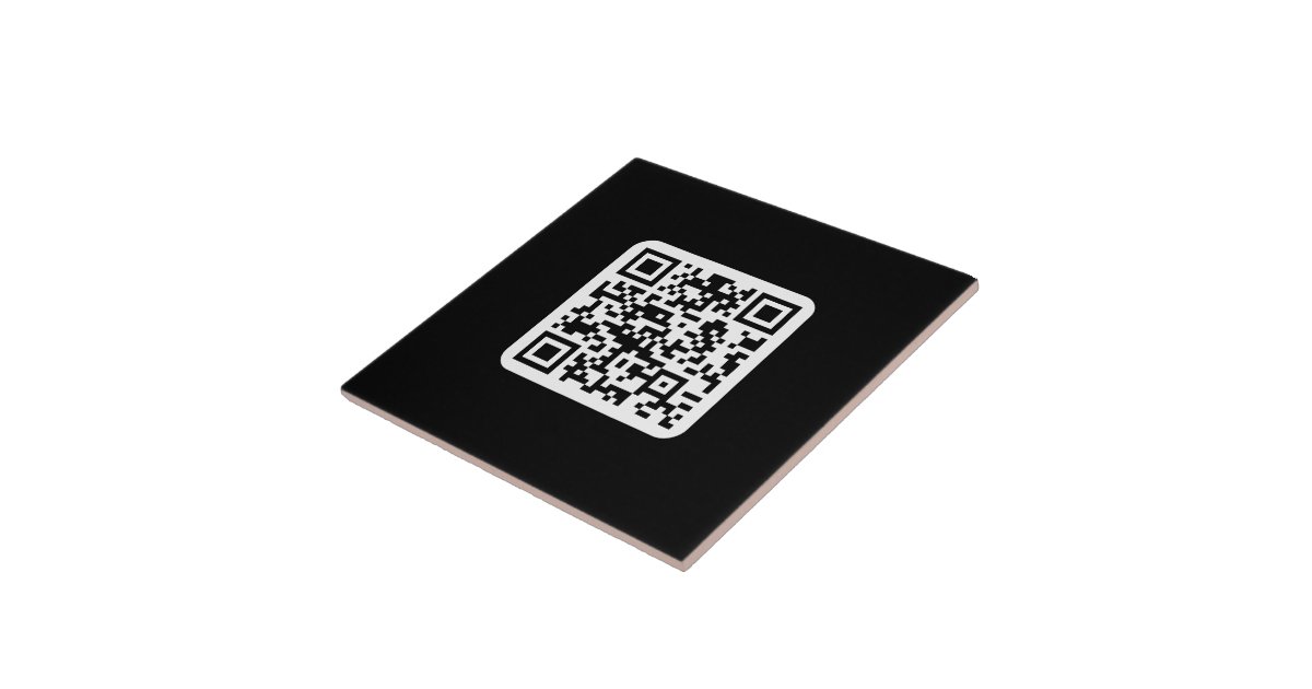 Editable Modern QR code | Black White or Any Colou Tile | Zazzle