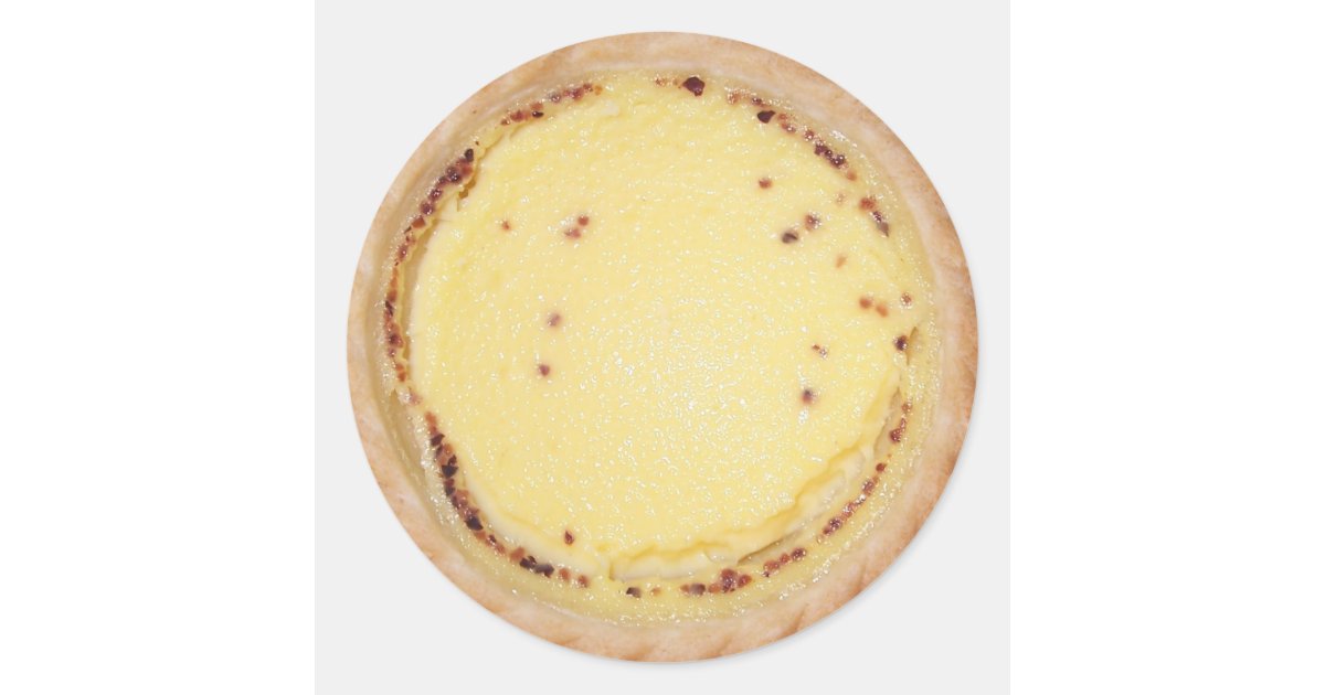 Egg Custard Tart Classic Round Sticker | Zazzle