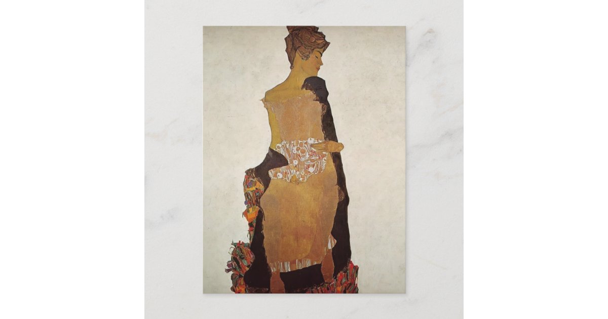 Egon Schiele- Portrait of Gerti Schiele Postcard | Zazzle