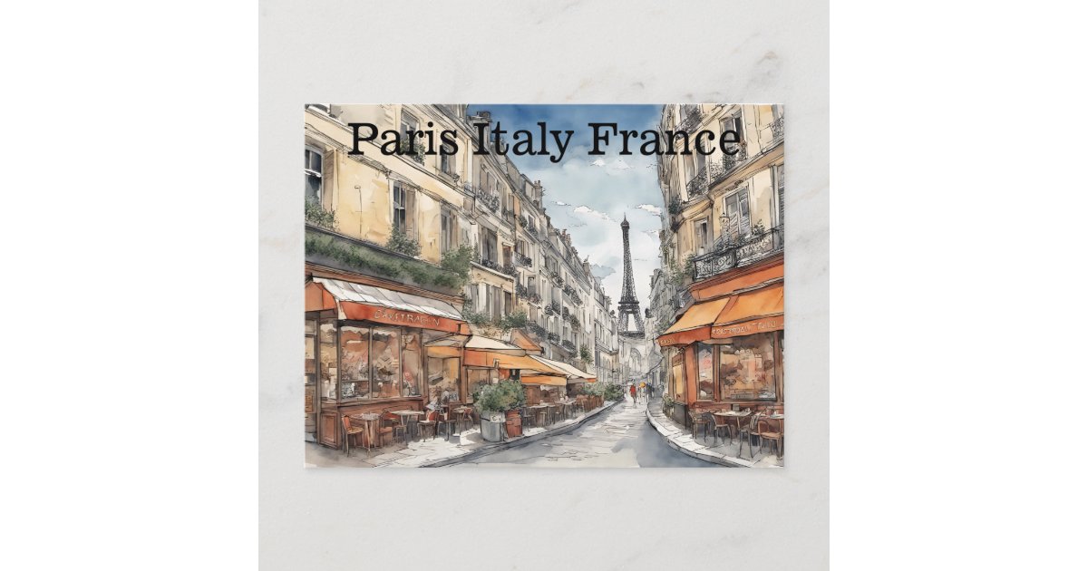 Eiffel Tower Paris France City Scene Postcard | Zazzle
