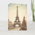 Eiffel Tower, Paris Joyeux Noel Christmas Holiday Card | Zazzle