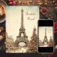 Eiffel Tower, Paris Joyeux Noel Christmas Holiday Card | Zazzle