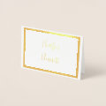 Elegant Foil Script Wedding Guest Name Seating Tag Card | Zazzle