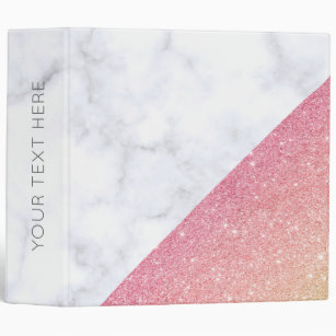 Gold Glitter Binders, Custom Gold Glitter Binder Designs, 3 Ring Binders